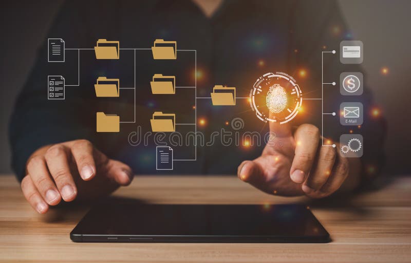 Working Computer Business Process Document Management System Dms Stock ...