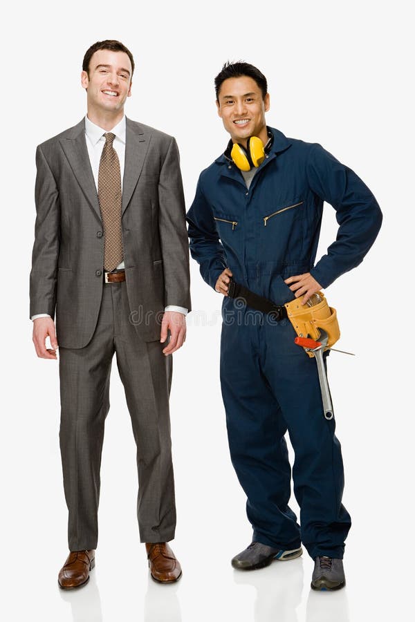 Businessman and workman stock image. Image of ethnicity - 62561363