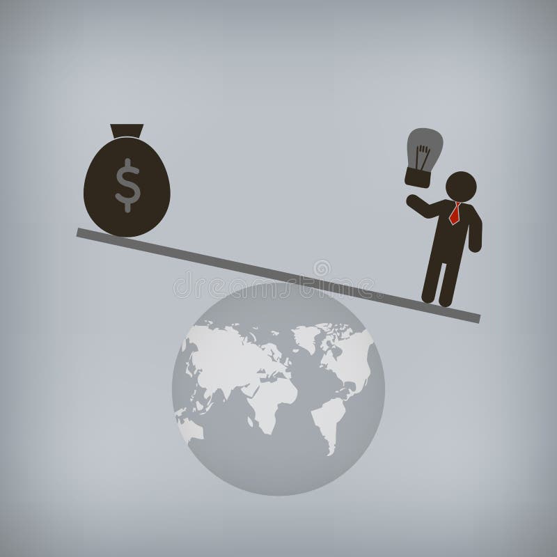 Businessman World Control with Idea Stock Vector - Illustration of ...