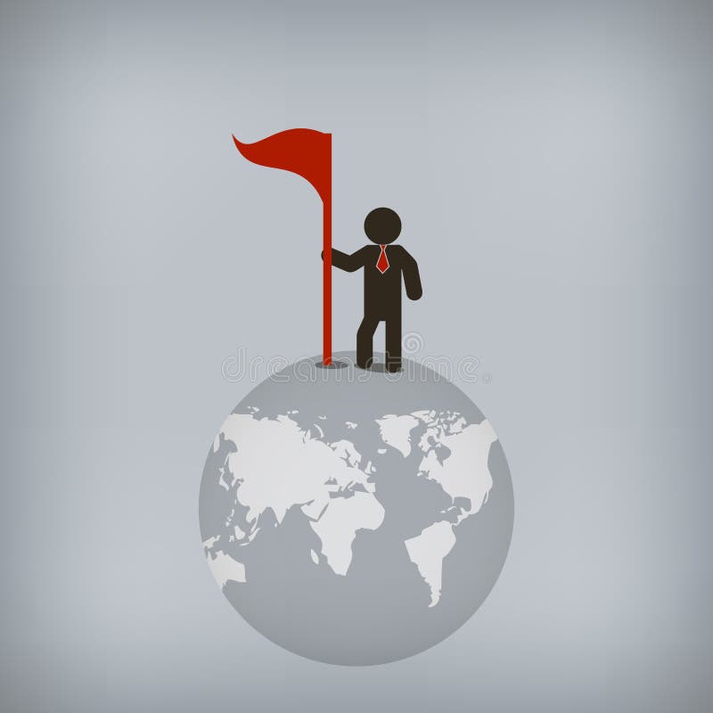 Businessman world control stock vector. Illustration of pants - 46709473