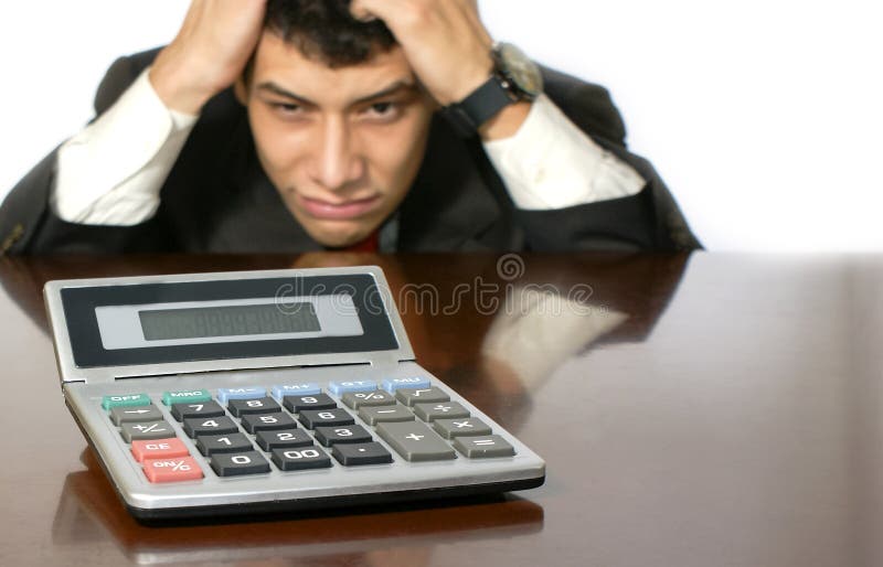 A Businessman Worried that he is Running Out of Time Stock Image ...