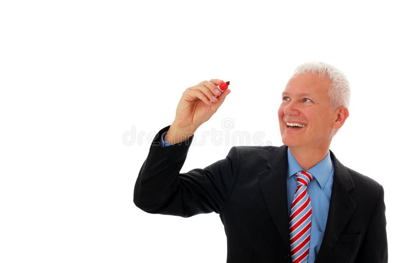Businessman writing in air stock photo. Image of businessman - 23977600
