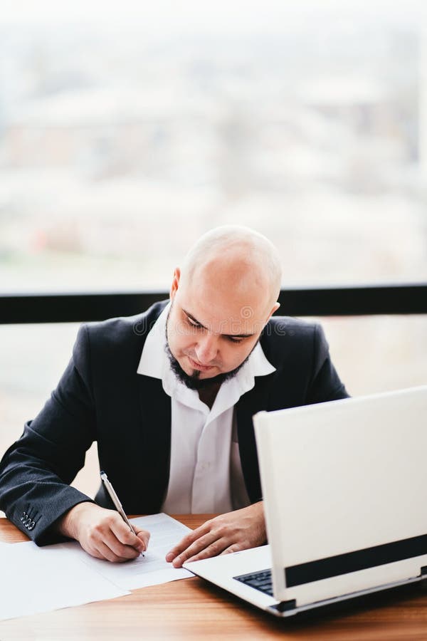 Businessman Writing Down Notes on Notebook Stock Photo - Image of ...