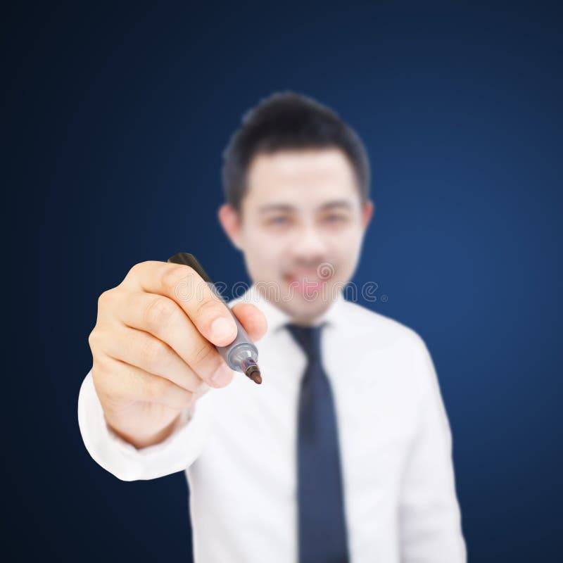 Businessman writing stock photo. Image of human, education - 34894514