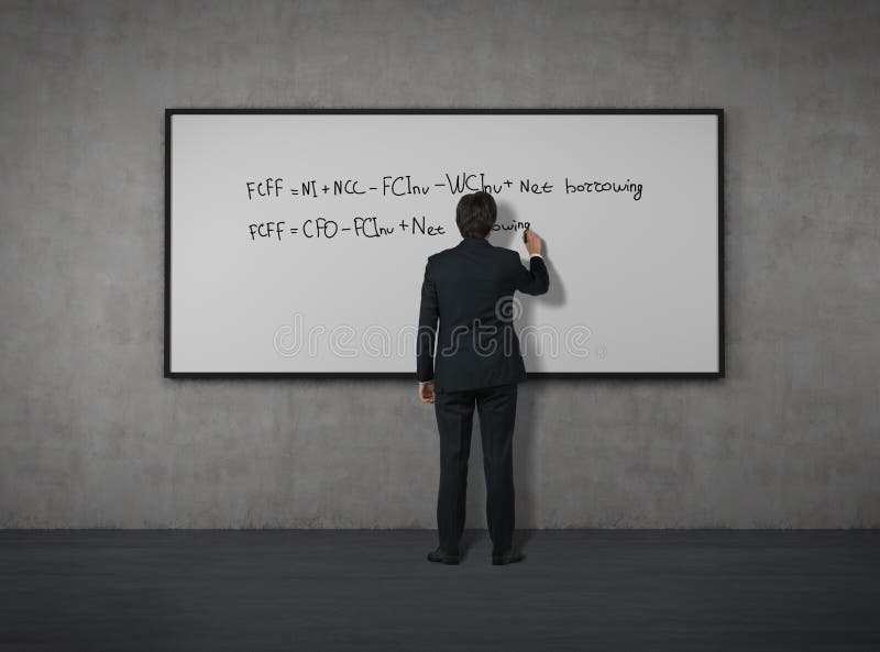 Businessman Writing Formulas Stock Photo - Image of person, business ...