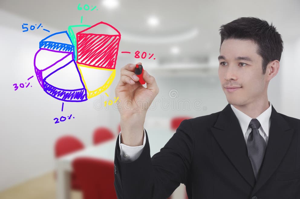Businessman writing graph stock image. Image of chamber - 20931191