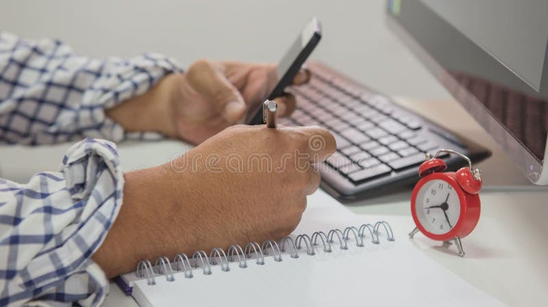 Businessman are Writing Working in Office. Business Concept Stock Image ...