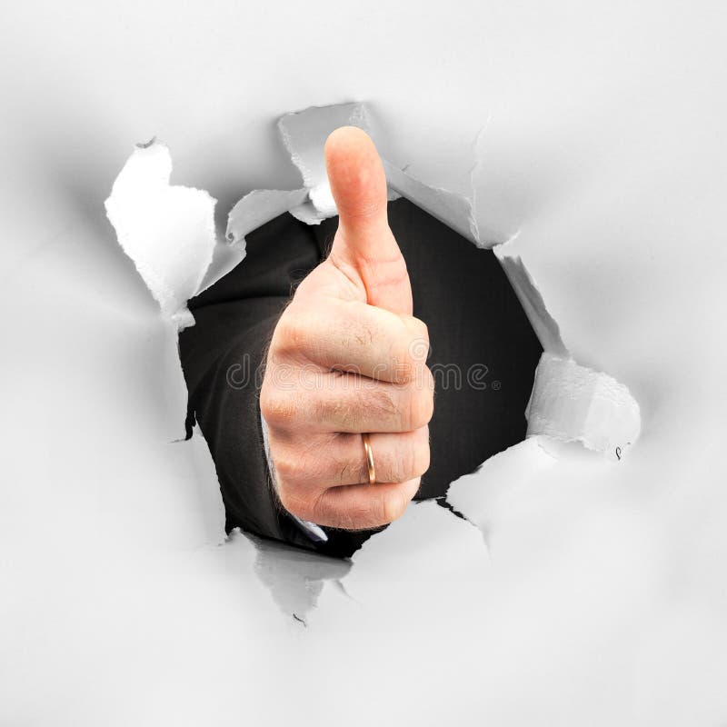 Businessmans Hand Showing Ok Stock Image - Image of show, adult: 66096745