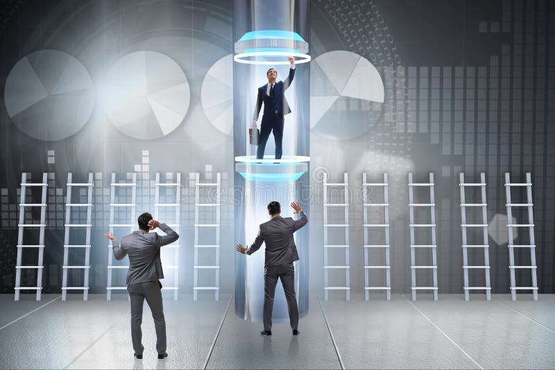 The Businessmen in Accelerated and Fast Promotion Concept Stock Image ...