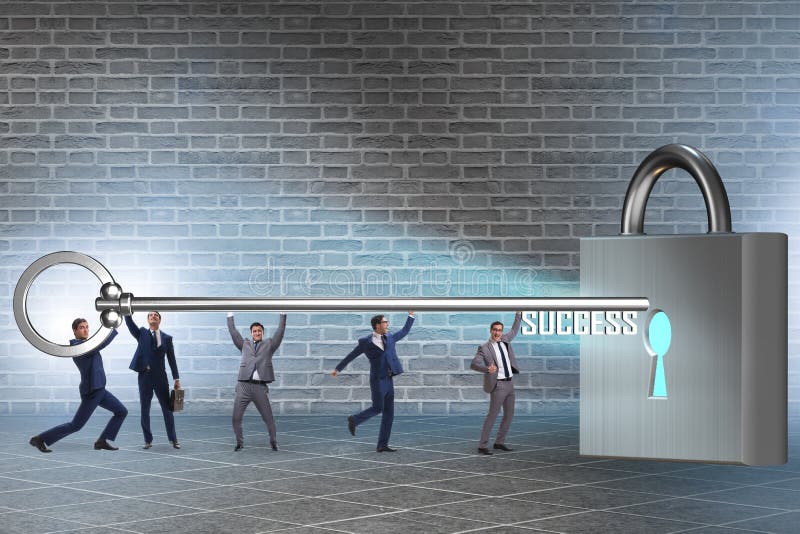 Businessmen Achieving Success through Teamwork Stock Image - Image of ...