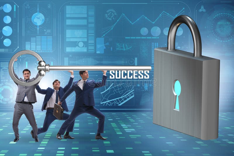 Businessmen Achieving Success through Teamwork Stock Image - Image of ...