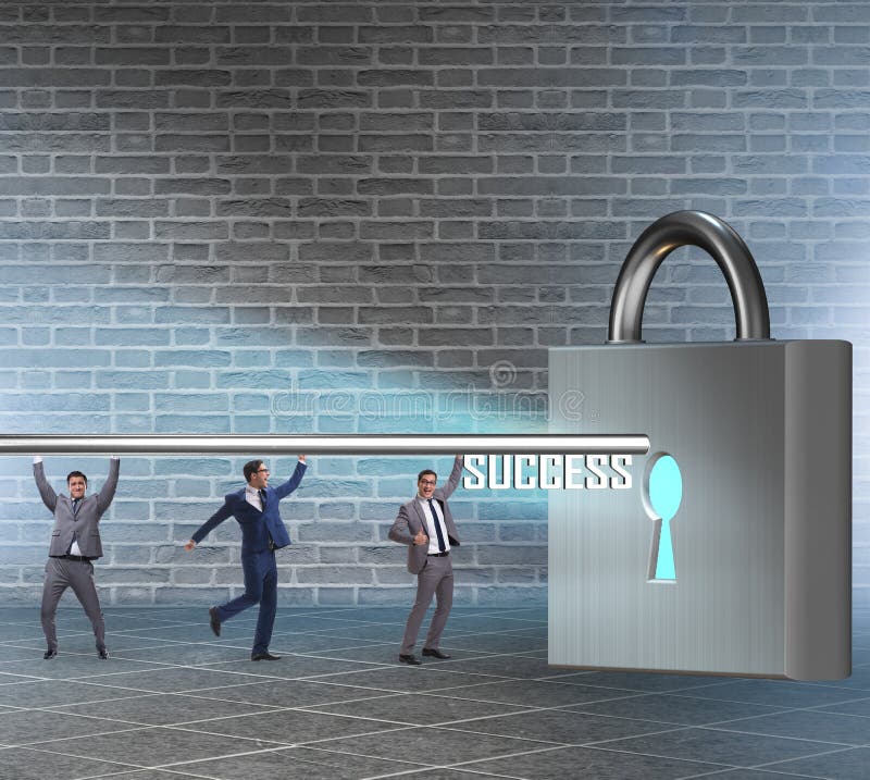 Businessmen Achieving Success through Teamwork Stock Photo - Image of ...
