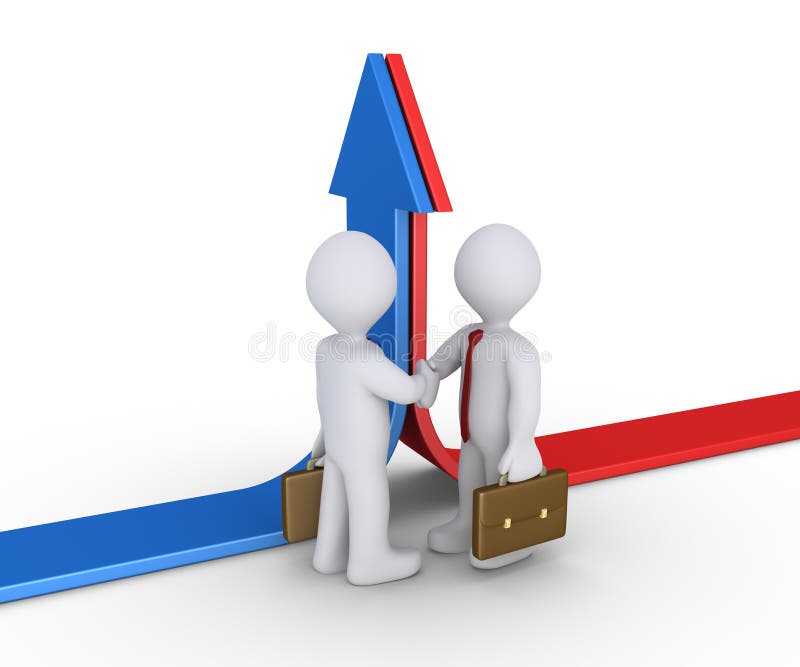 Businessmen Agree after Conflict Stock Illustration - Illustration of ...