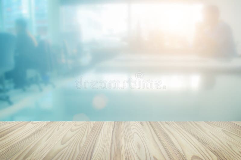 Businessmen Blur in the Workplace or Work Space of Table in Office Room ...
