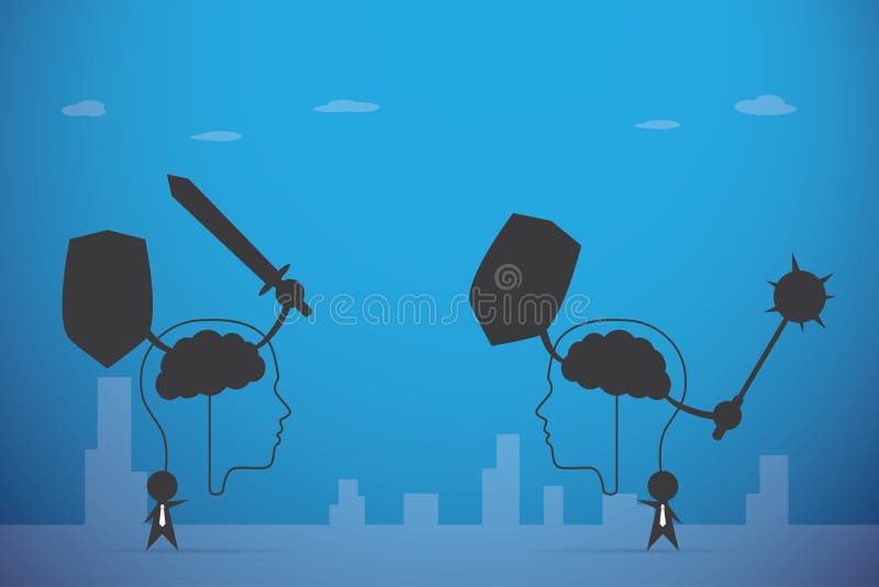 Businessmen and Brain Fighting, Competition and Business Concept Stock ...