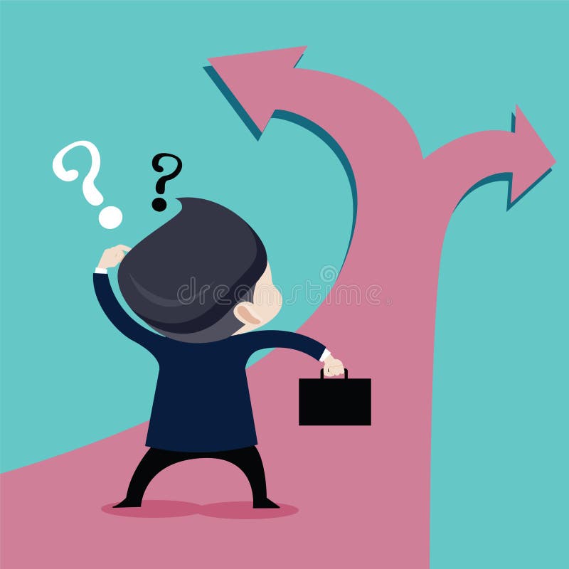 Businessmen are Choosing Future a Path Stock Vector - Illustration of ...