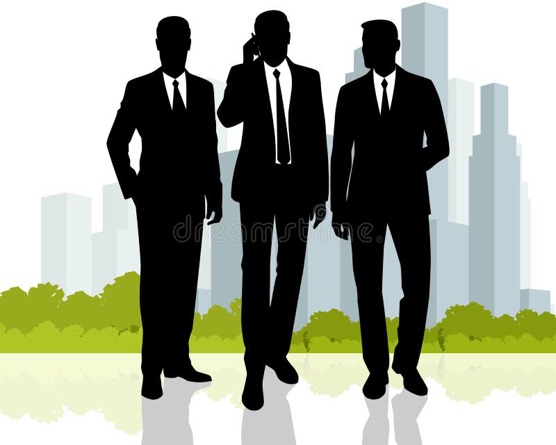 Three Silhouette Businessmen Stock Illustrations – 139 Three Silhouette ...