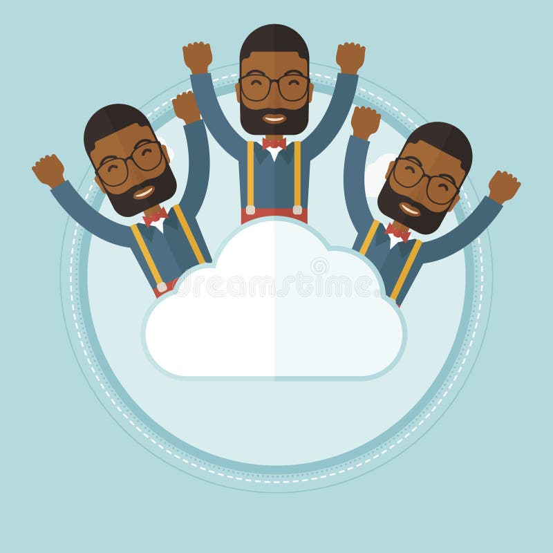 Businessmen and Cloud Computing Technologies. Stock Vector - Illustration of network, circle ...