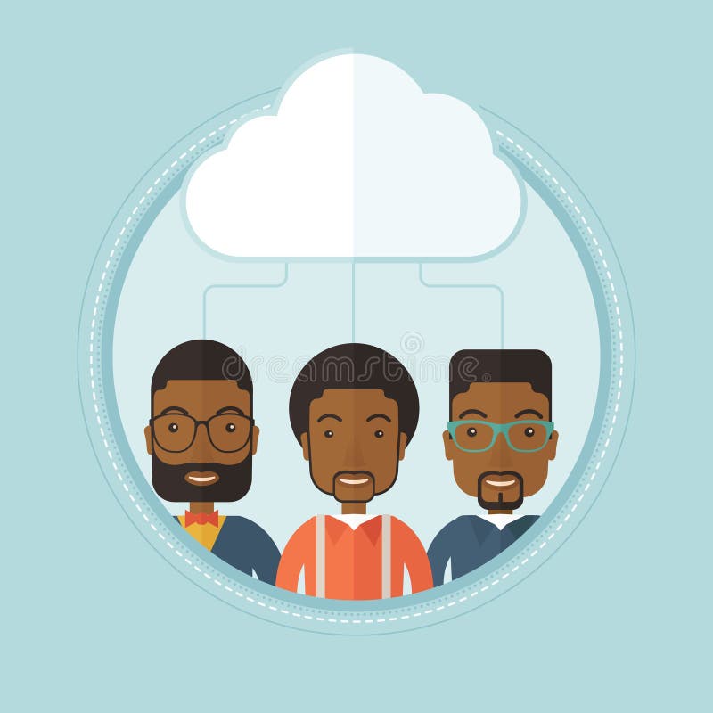 Businessmen and Cloud Computing Technologies. Stock Vector - Illustration of occupation ...