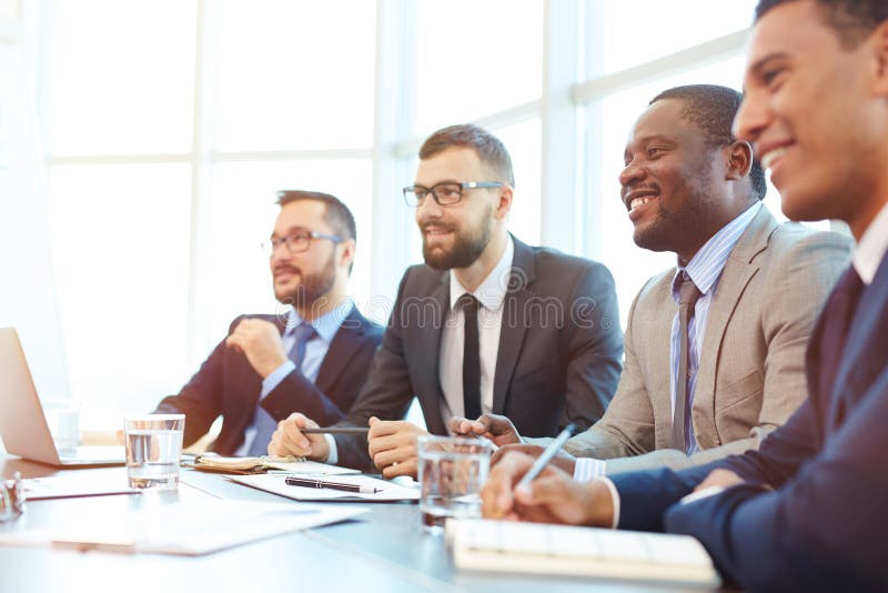 Businessmen at conference stock image. Image of adult - 62437617