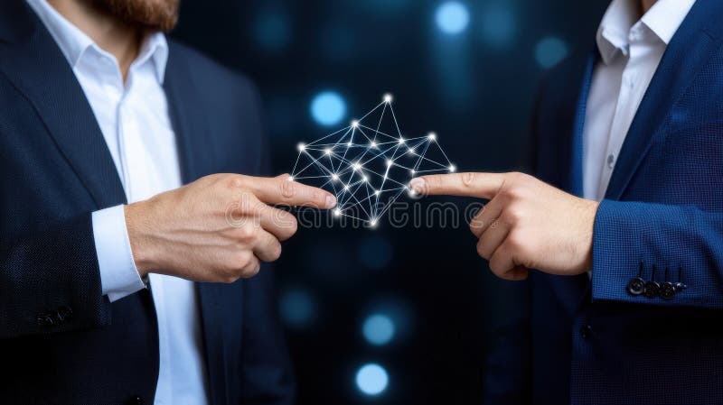 Businessmen Connecting Network Global Collaboration Digital Teamwork ...