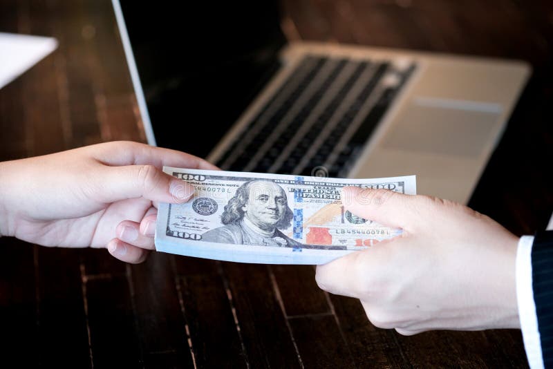 Businessmen Corruption. Man Giving Bribe Money Stock Image - Image of ...
