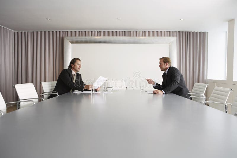 Business People Having Discussion in Meeting Room Stock Image - Image ...