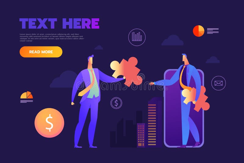 Businessmen with Dollar Puzzle and Money, Problem Solving Concept ...