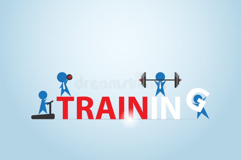 Businessmen Exercising on Training Word, Human Resource and Business ...