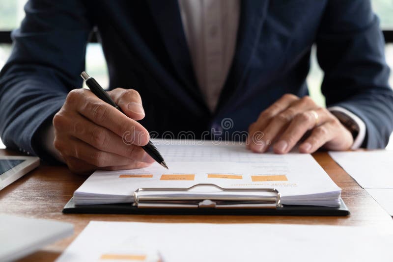 Businessmen, Finance, Accounting Work, Checking Accounts, Using ...