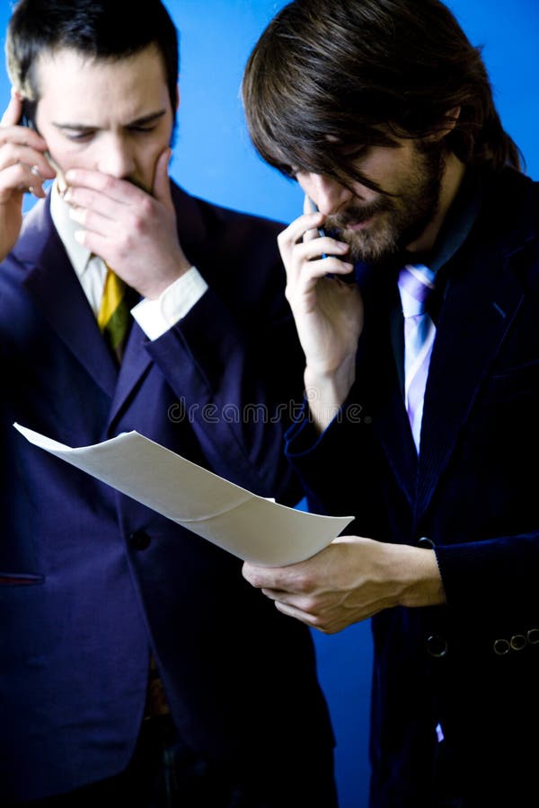 Man Receiving Secret Information Stock Photo - Image of evasive, adult ...