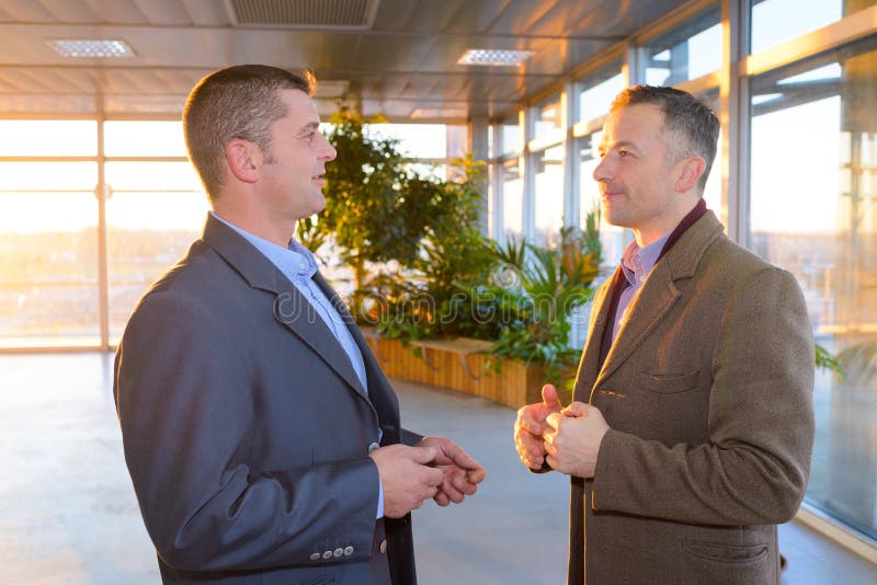 Businessmen in Formal Attire Having Conversation Stock Photo - Image of ...