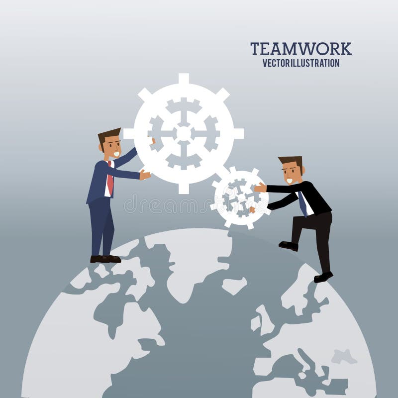 Global Cooperation. Corporation, Abstract. World Map Cogs Technology ...