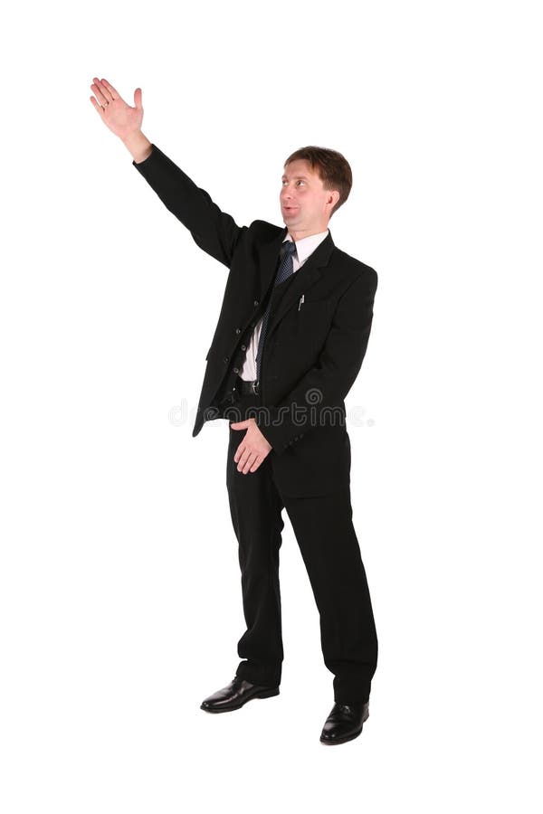 Business man hand up stock photo. Image of full, confident - 18586640