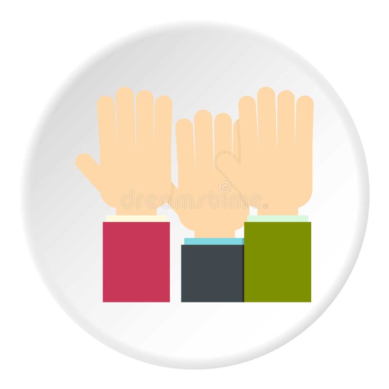 Businessmen Hands Up Icon Circle Stock Illustrations – 2 Businessmen ...
