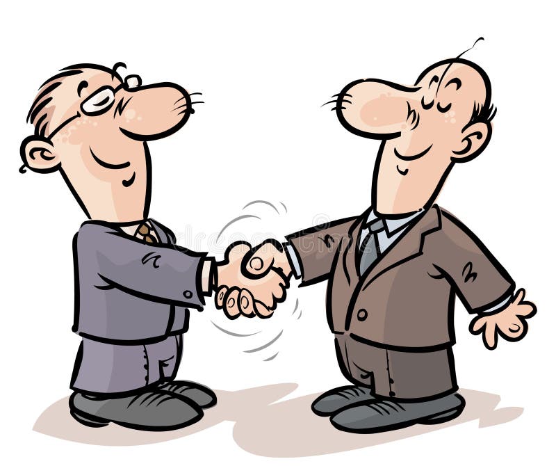Businessmen Handshake. stock illustration. Illustration of partner ...