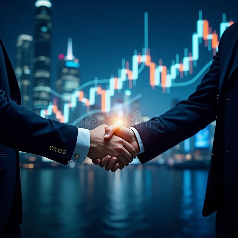 Businessmen Handshake after a Good Deal. Stock Illustration ...