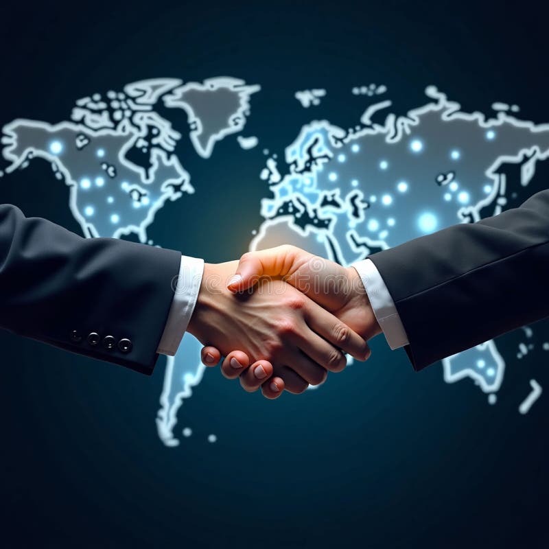 Businessmen Handshake after a Good Deal. Stock Illustration ...