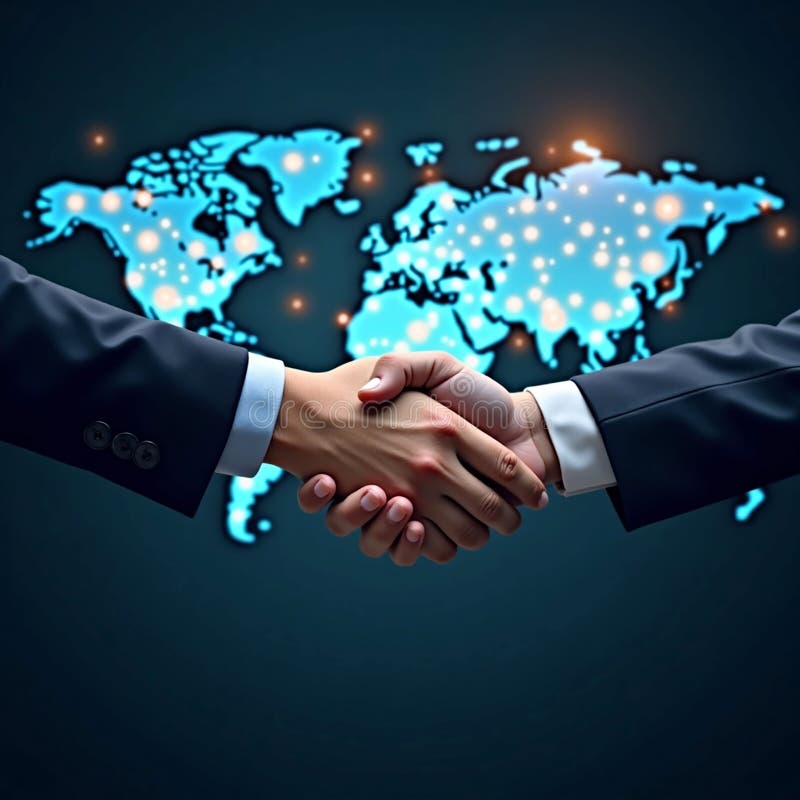 Businessmen Handshake after a Good Deal. Stock Illustration ...