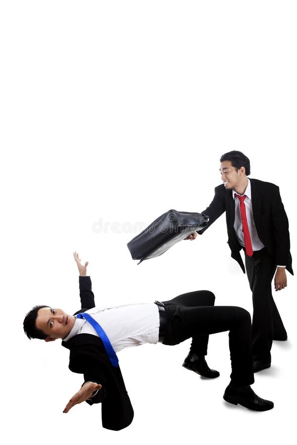 Businessmen having a fight stock image. Image of frightened - 23743727