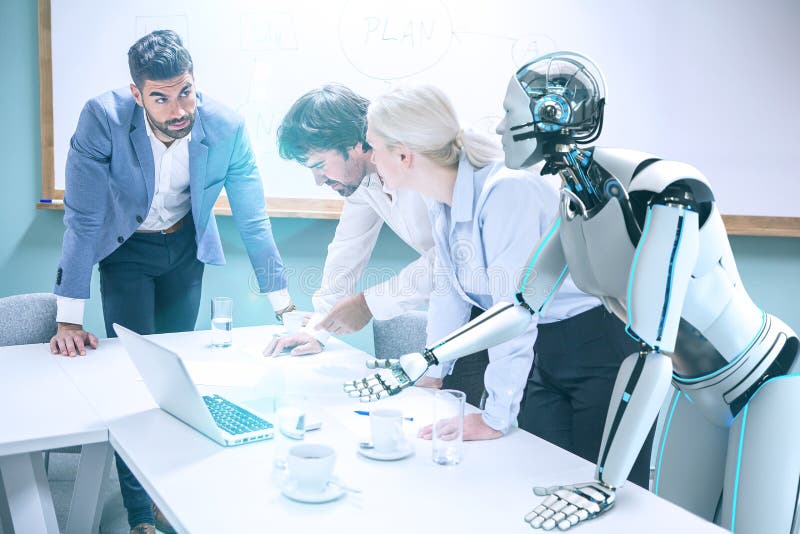 Robots in work stock photo. Image of control, mechanical - 99856610