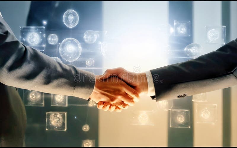 Businessmen Join Hands and Agree To a Business Contract. Stock ...