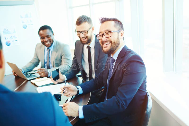 Businessmen laughing stock image. Image of laughing, happy - 70128883