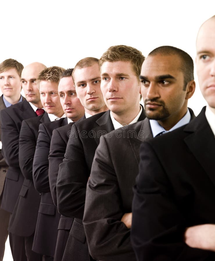 Men in line stock image. Image of adult, masculine, expression - 14038353