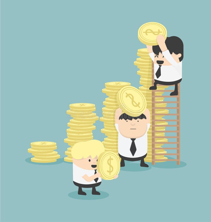 Businessmen Make Graph Money Stock Vector - Illustration of businessman ...