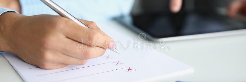 Businessmen Make Up a Strategy, Write Down a List of Options Stock ...