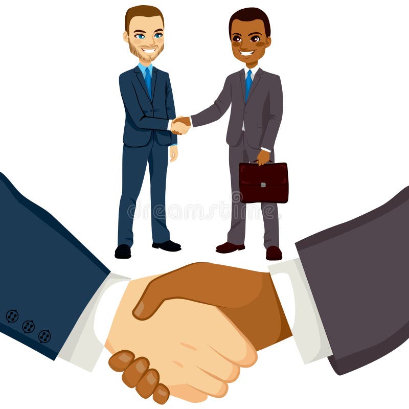 Two People Shaking Hands Cartoon Stock Illustrations – 858 Two People ...