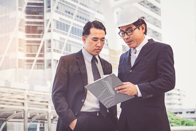 Businessmen Planning Construction Project Stock Photo - Image of ...