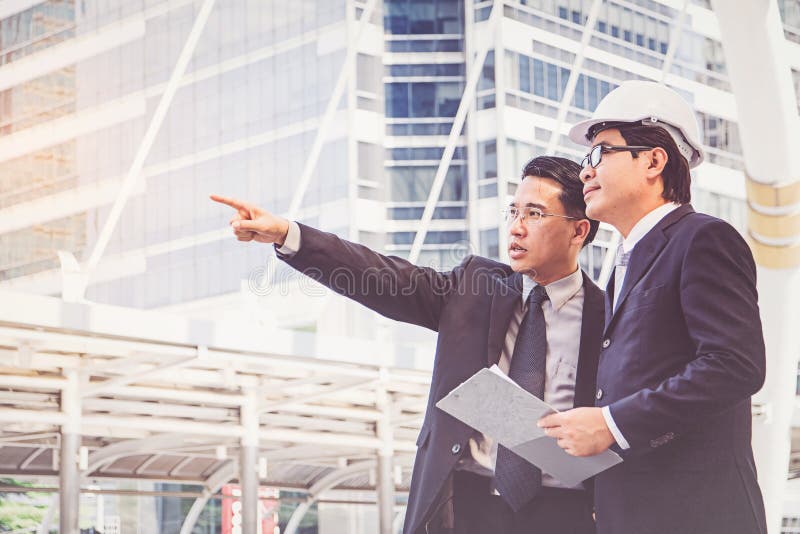Businessmen Planning Construction Project Stock Image - Image of ...