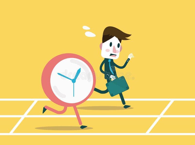 Stickman Time Management Clock Schedule Stock Vector - Illustration of ...
